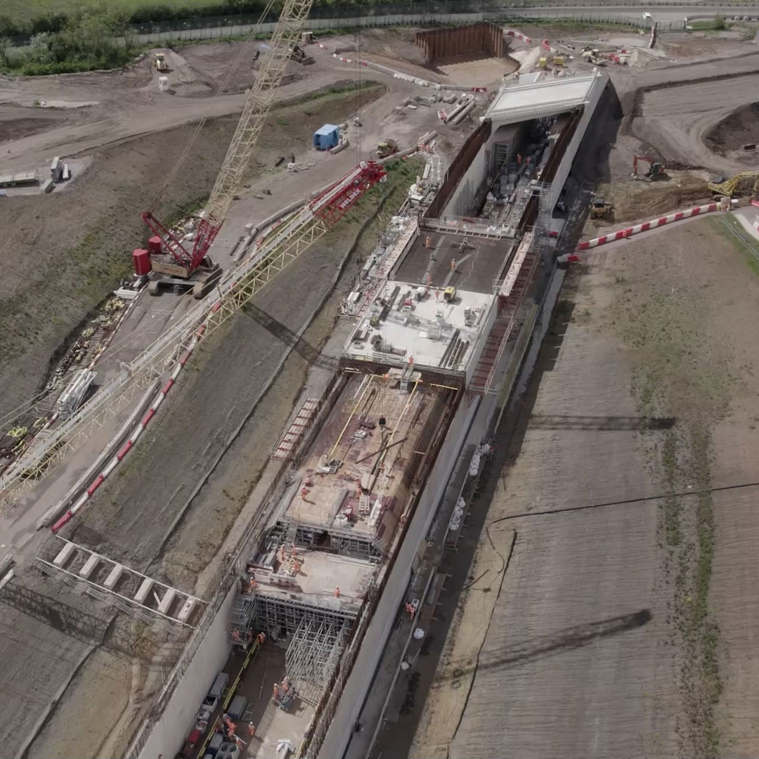 Progress on HS2’s Copthall Green Tunnel as Western portal is complete